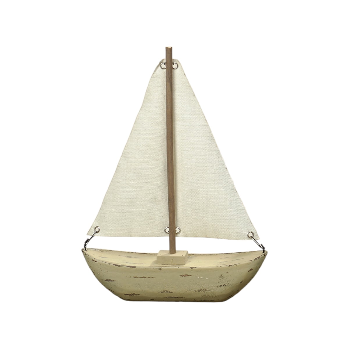Segelbåt i trä naturfärgad H 26,5 cm - Heminreda.se