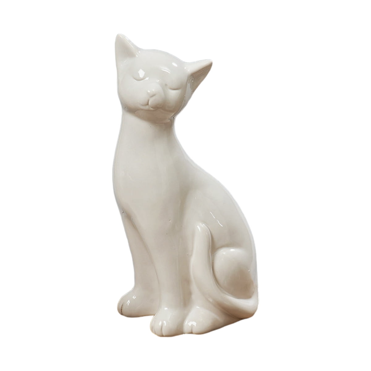 Katt i vit keramik 25 cm - Heminreda.se