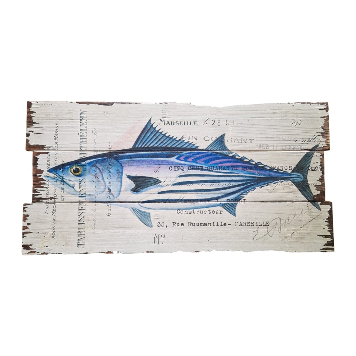 Tavla i trä Tonfisk 60x30 cm - Heminreda.se